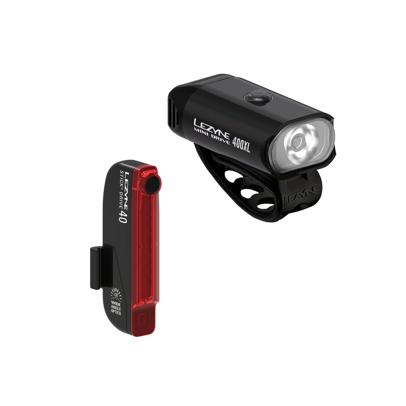 LEZYNE MINI DRIVE 400XL / STICK+ DRIVE | LED BIKE LIGHT SET