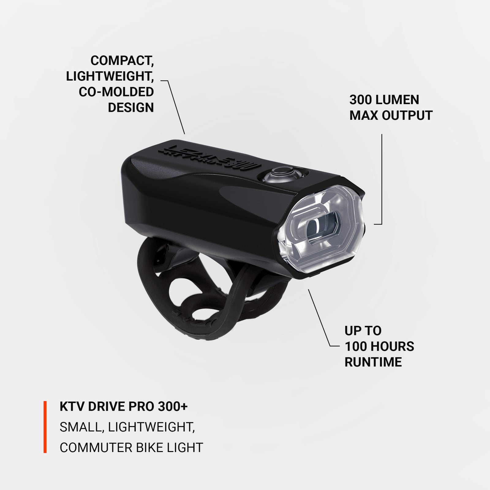 LEZYNE KTV DRIVE PRO 300+ | LED FRONT BIKE LIGHT