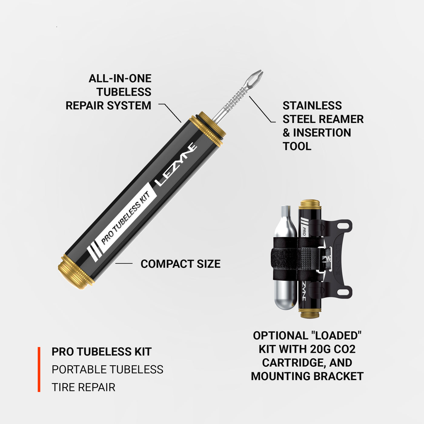 PRO TUBELESS KIT | BIKE TIRE PLUG AND REPAIR KIT