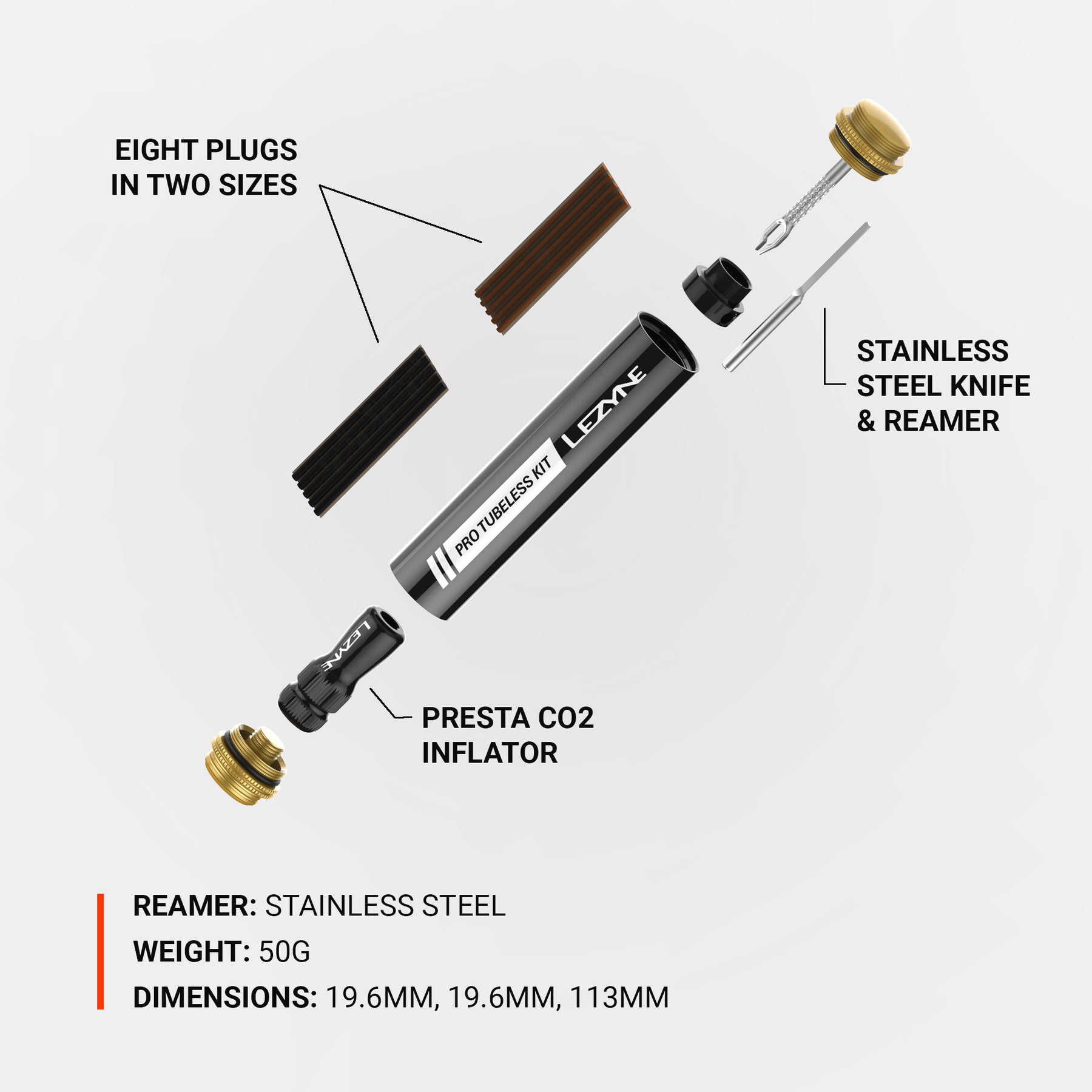 LEZYNE PRO TUBELESS KIT | BIKE TIRE PLUG AND REPAIR KIT
