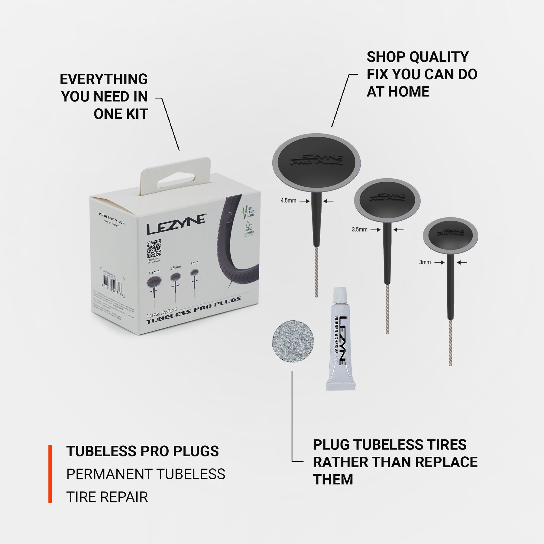 LEZYNE TUBELESS PRO PLUGS | BIKE TIRE PLUG