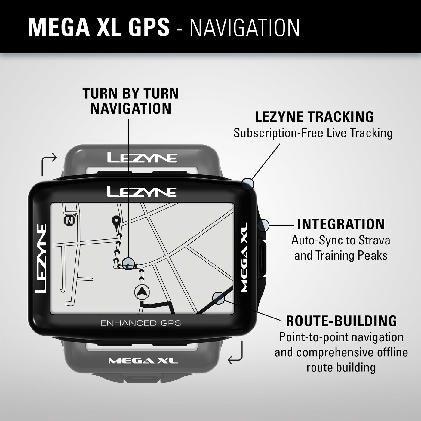 LEZYNE MEGA XL GPS BIKE COMPUTER